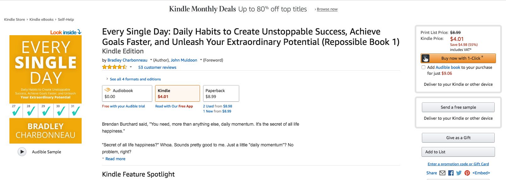 "Every Single Day" is available through WhisperSync for Voice!